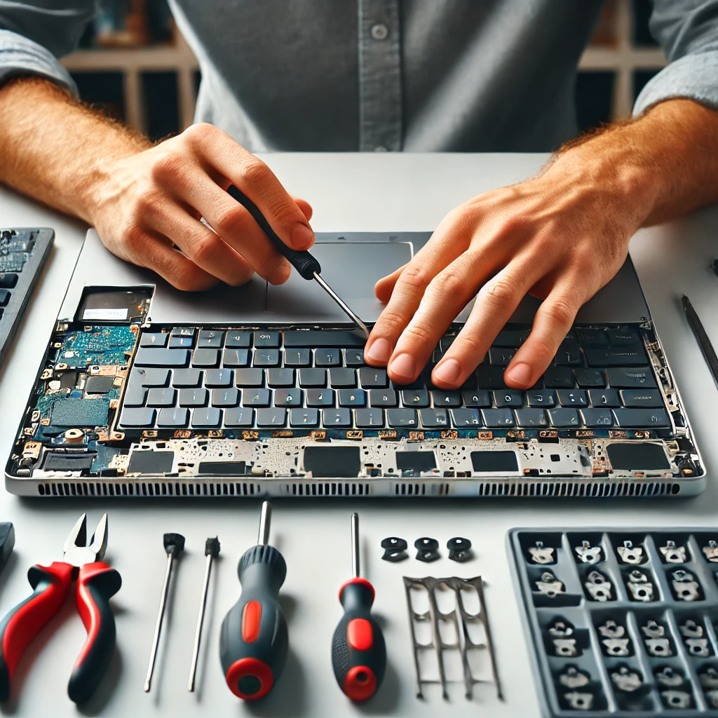 LG laptop keyboard replacement at Moe Repair in Burnaby, BC.